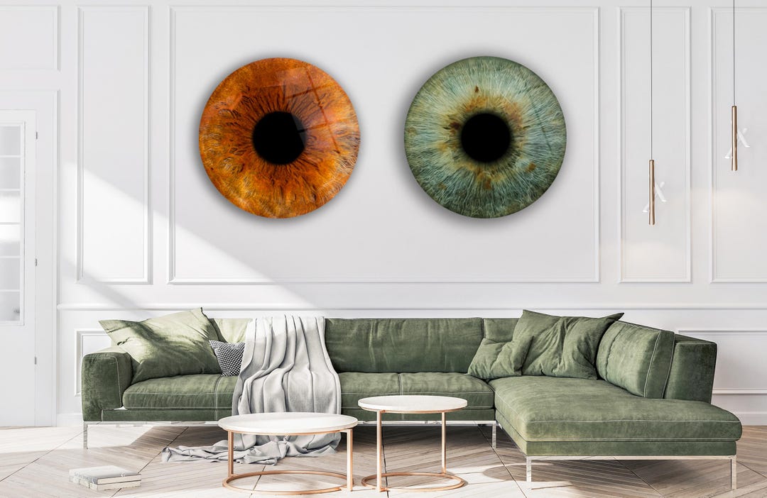 Iris Eye Close-up Glass Wall Art – Personalized Eye Portrait Print ...