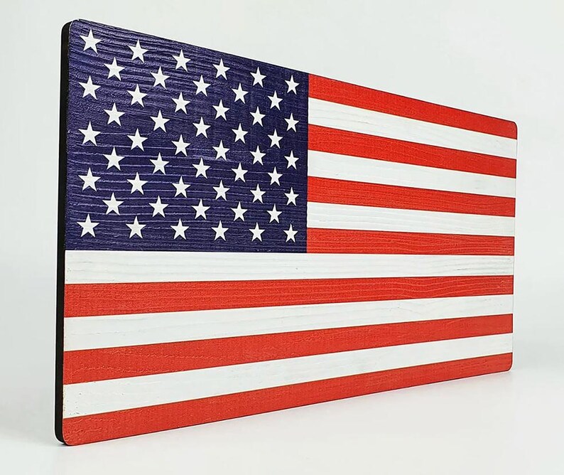Wooden American Flag Wall Sign – USA Flag Wall Decor | Patriotic Decor ...