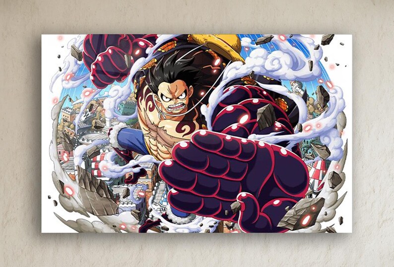 Monkey D. Luffy Glass Wall Art – One Piece Anime Decor – Tempered Glass ...