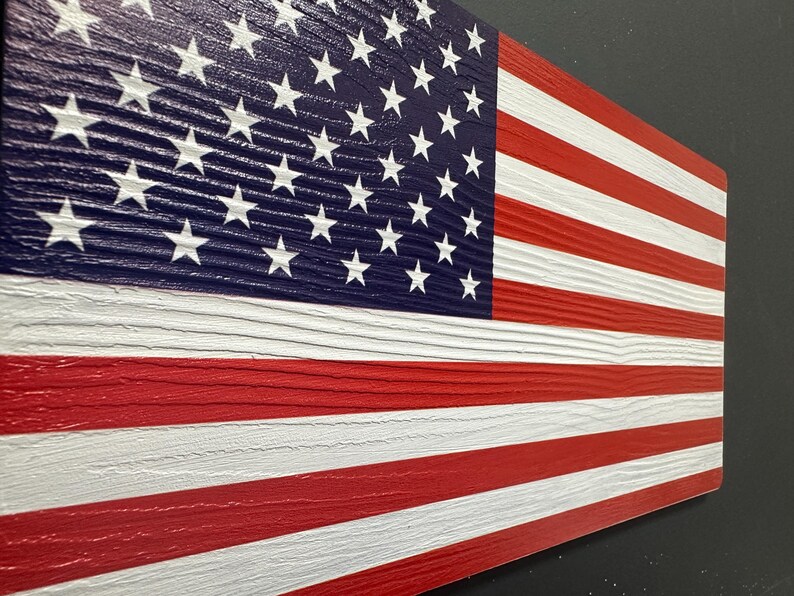 Wooden American Flag Wall Sign – USA Flag Wall Decor | Patriotic Decor ...