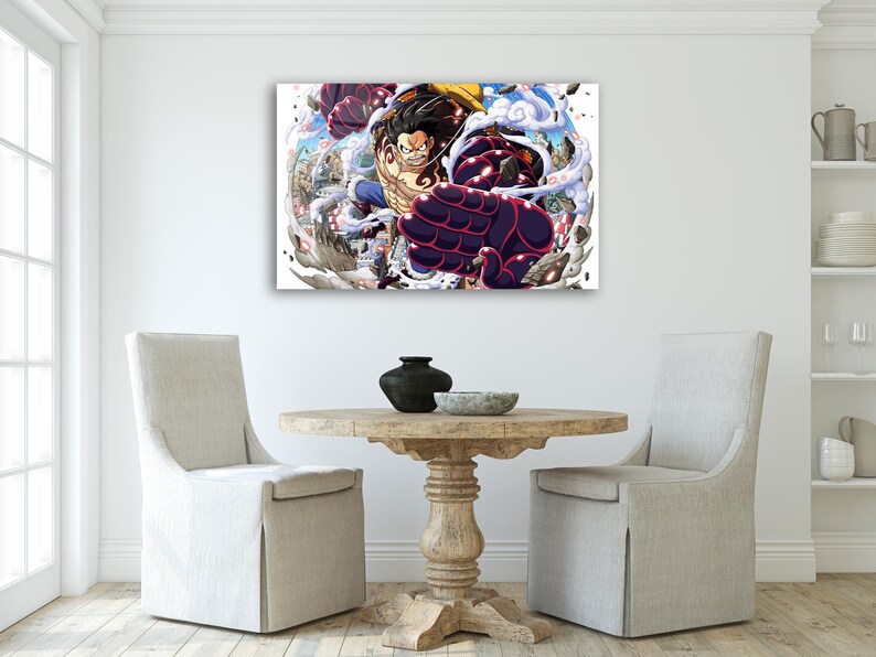 Monkey D. Luffy Glass Wall Art – One Piece Anime Decor – Tempered Glass ...