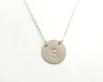 Large Initial Necklace Monogram Necklace Layering Necklace | Etsy