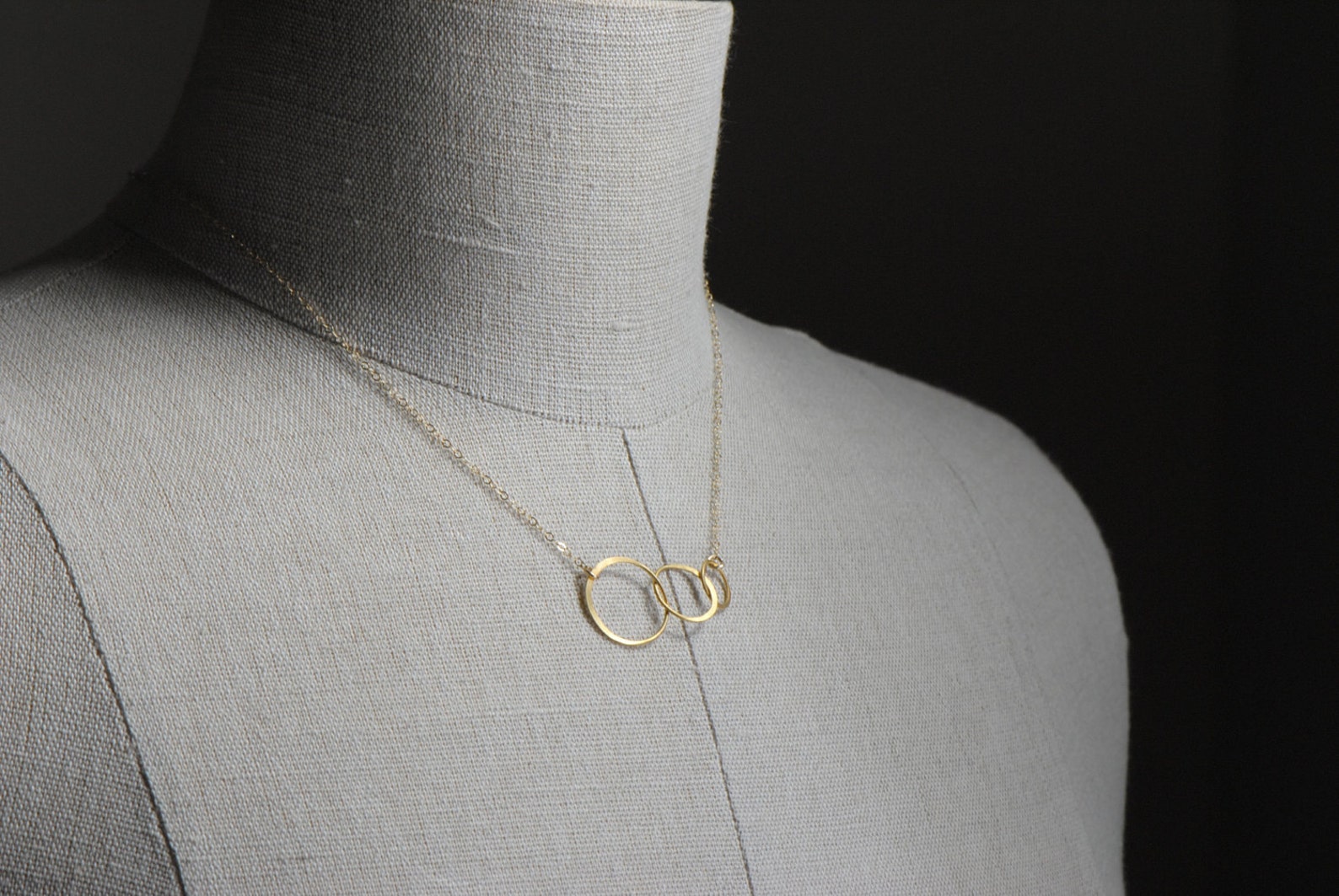 Interlocking Circles Necklace 14k Gold Filled Mother and - Etsy