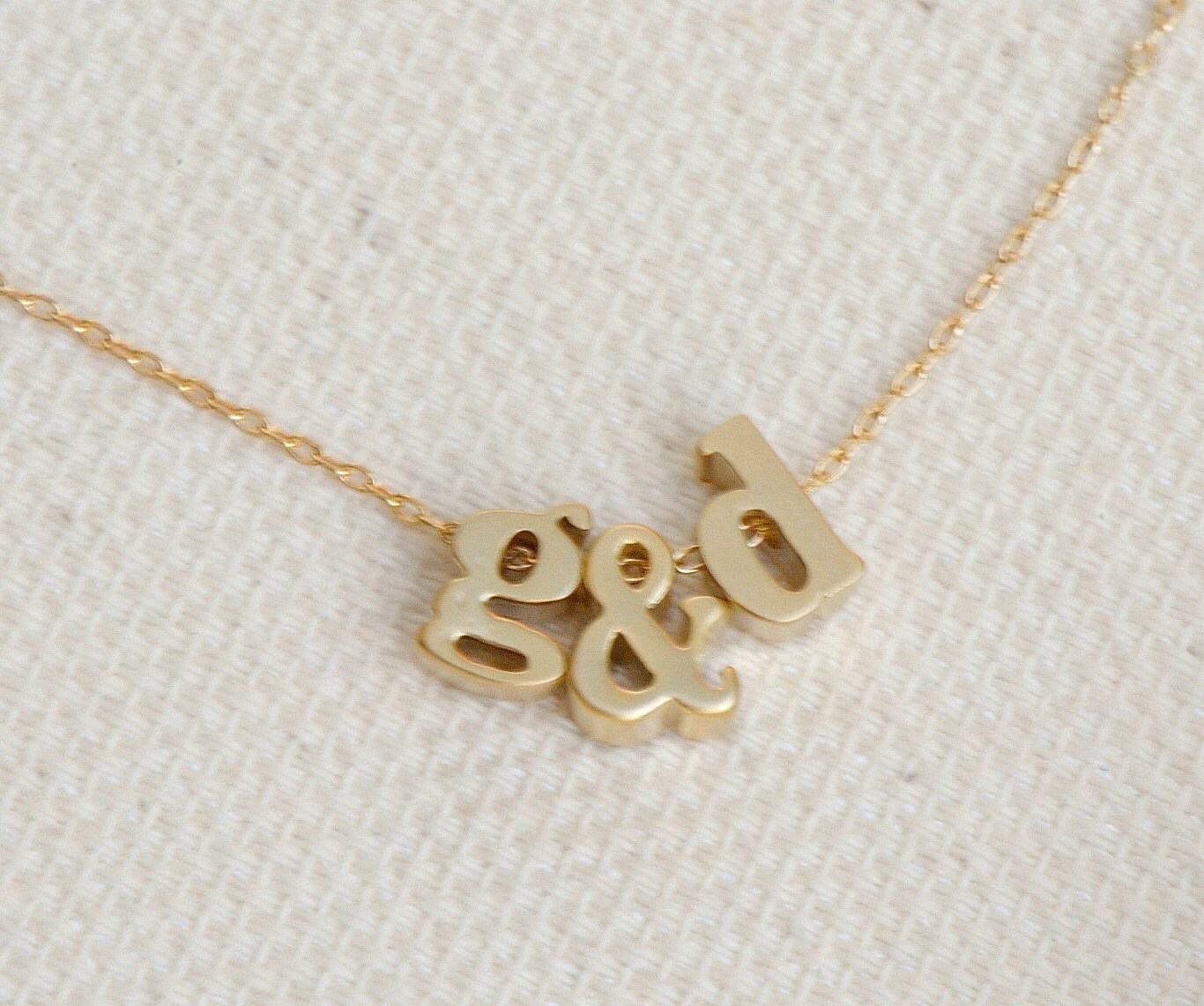 Three Initial Necklace GOLD Personalized Jewelry Monogram - Etsy