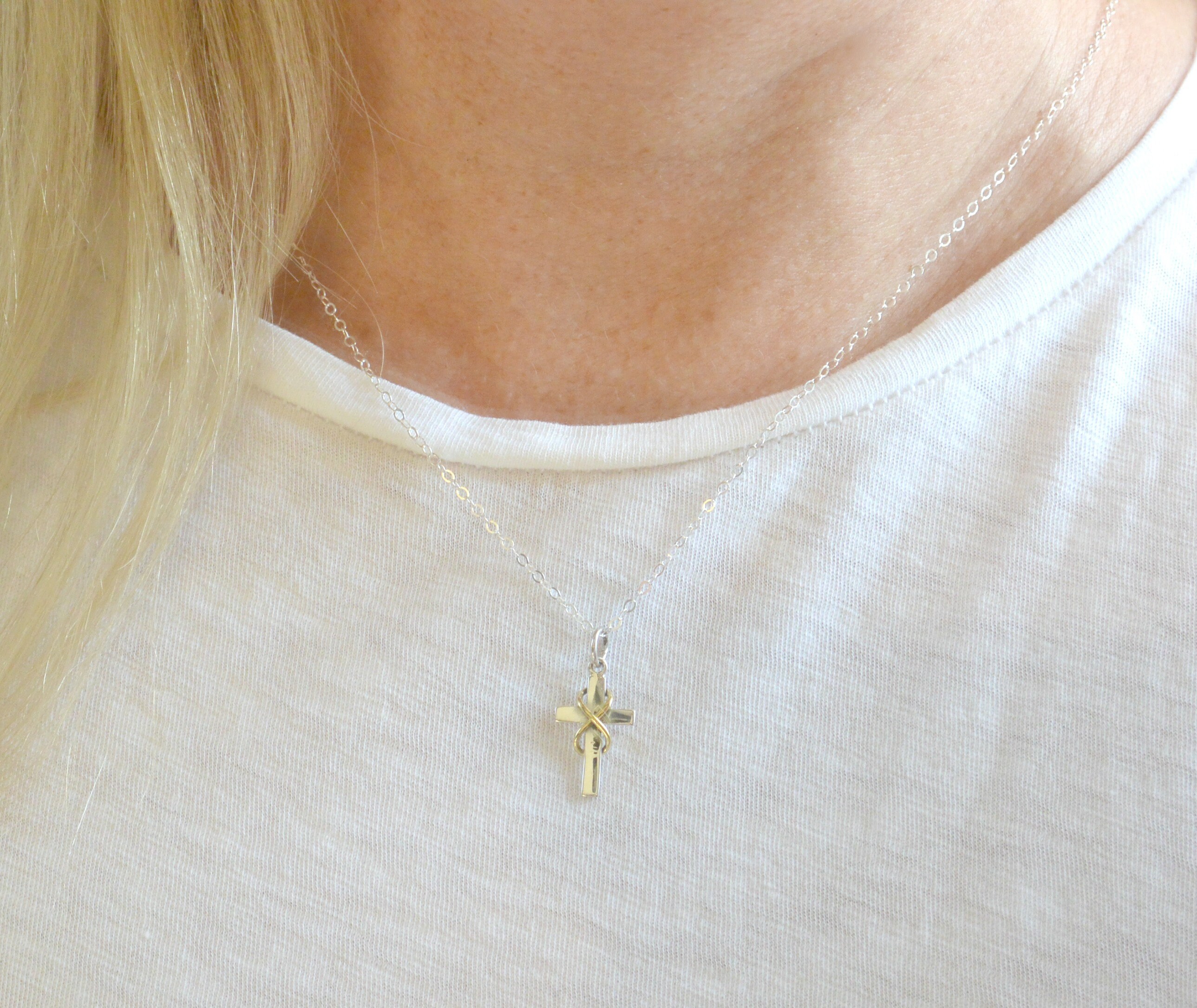 Infinity Cross Necklace Infinite Love Necklace Christian | Etsy