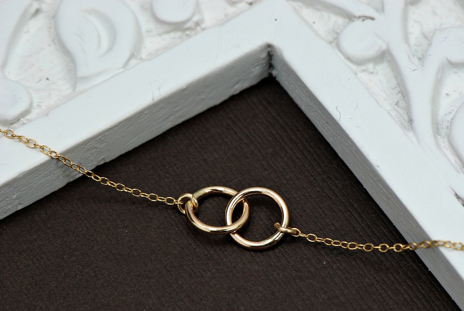 Interlocking Ring Necklace 14k Gold Filledgold Circle - Etsy