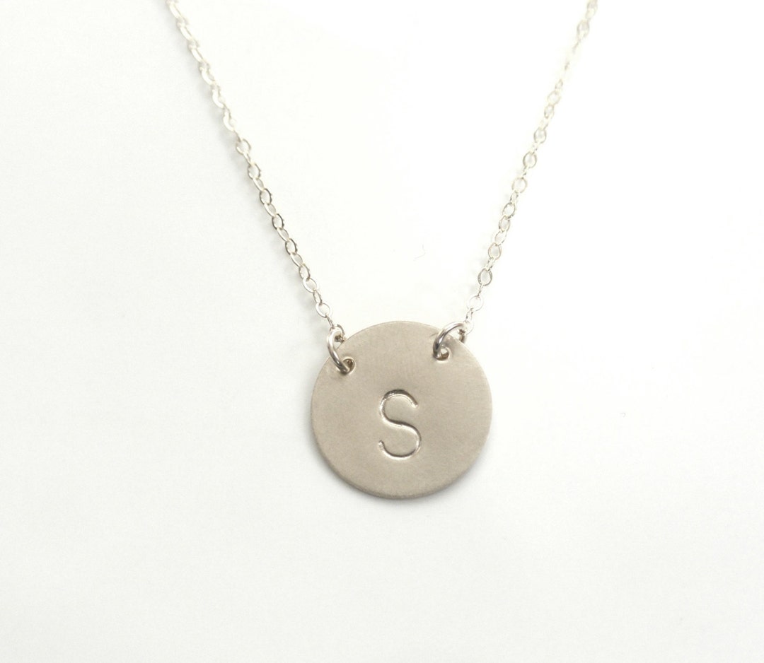 Large Initial Necklace, Monogram Necklace, Layering Necklace, Large ...