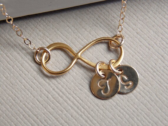 Personalized Infinity Necklace 14k GOLD Fill Infinity | Etsy