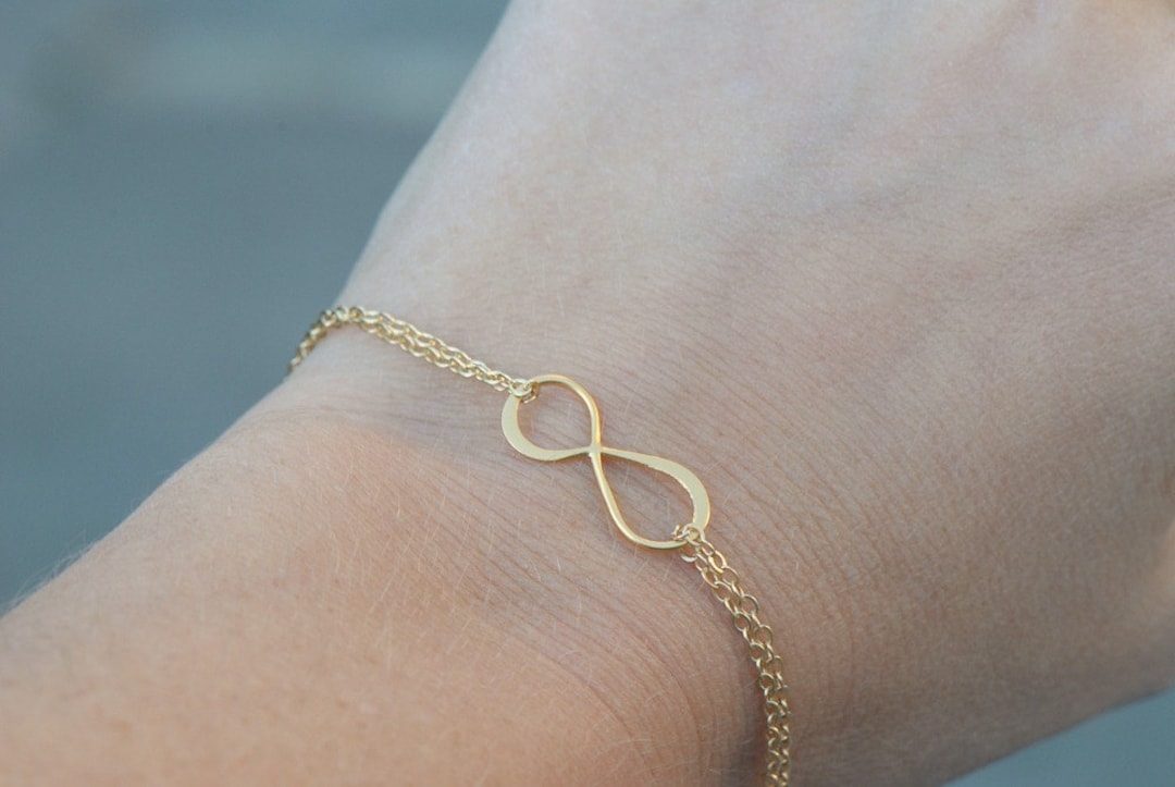 Infinity Bracelet, Vermeil and 14K Gold Fill Infinity Pendant, Everyday ...
