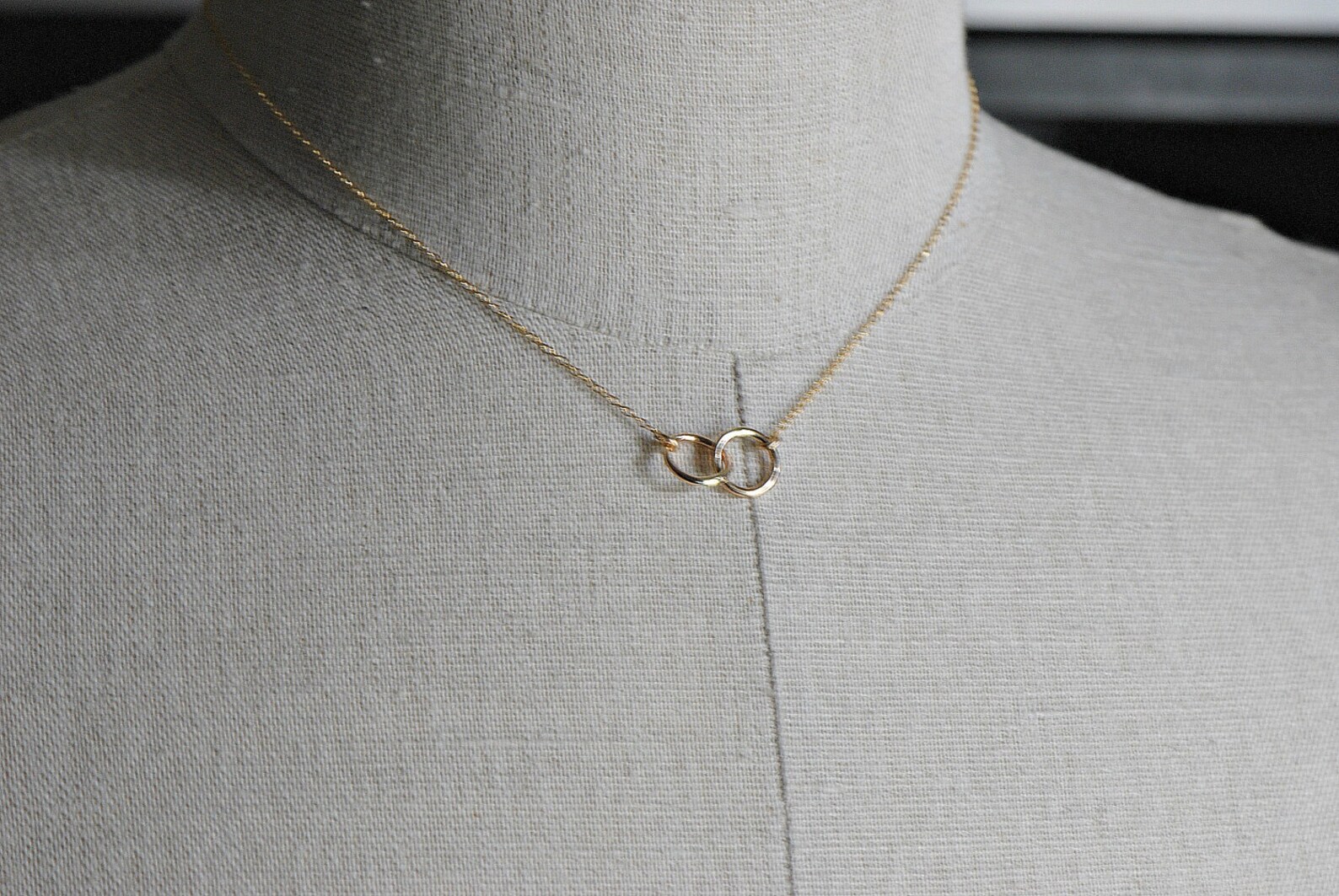 Interlocking Ring Necklace 14k Gold Filledgold Circle - Etsy