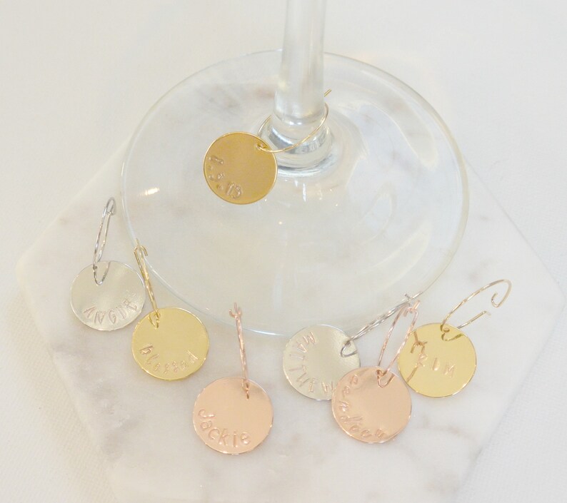 Personalized Wine Glass Charm Custom Wine Glass Charm for a - Etsy
