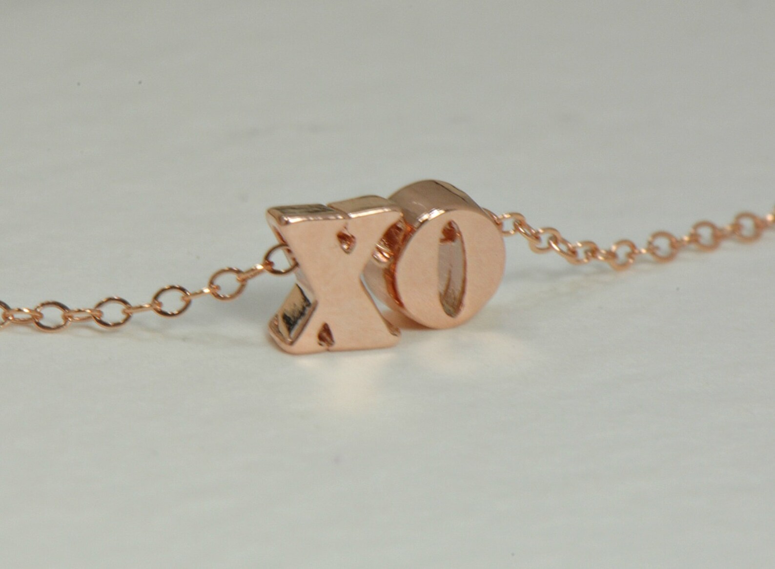 Two Initial Necklace ROSE Gold Personalized Jewelry Monogram - Etsy