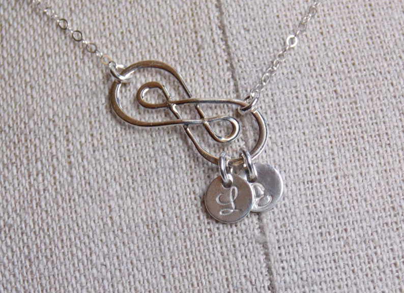Personalized Double Infinity Necklace Sterling SILVER - Etsy