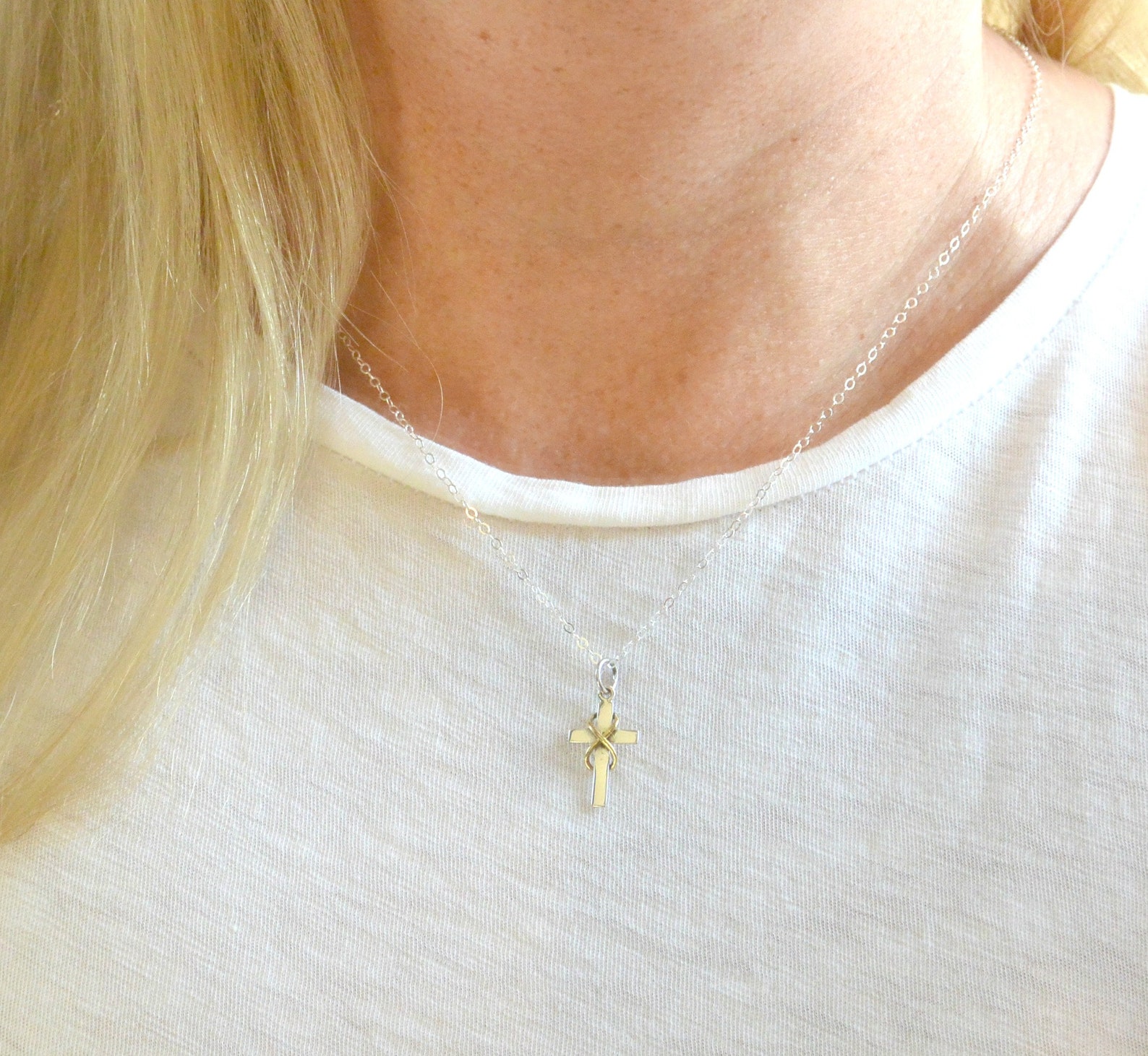 Infinity Cross Necklace Infinite Love Necklace Christian | Etsy