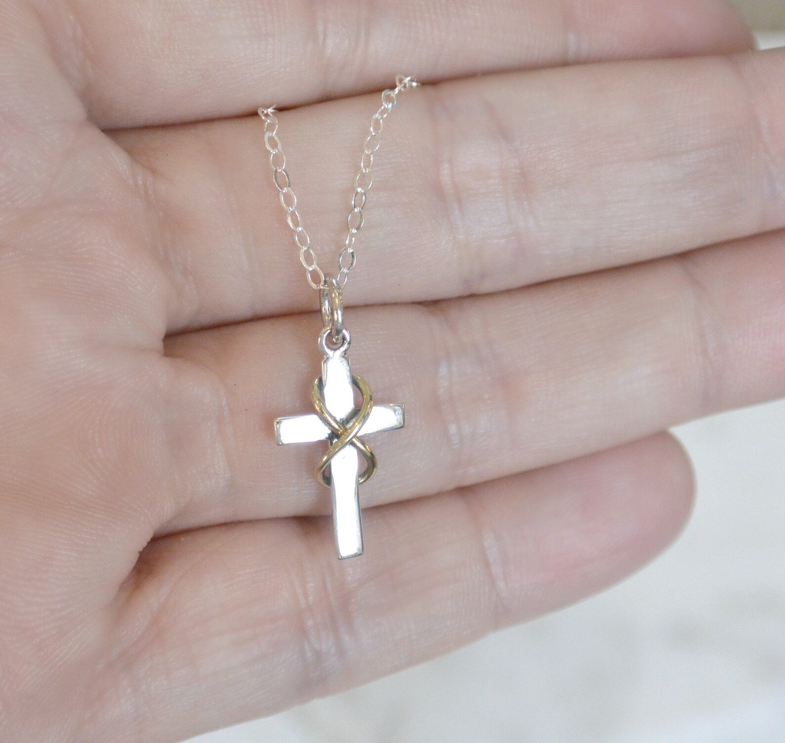 Infinity Cross Necklace Infinite Love Necklace Christian | Etsy