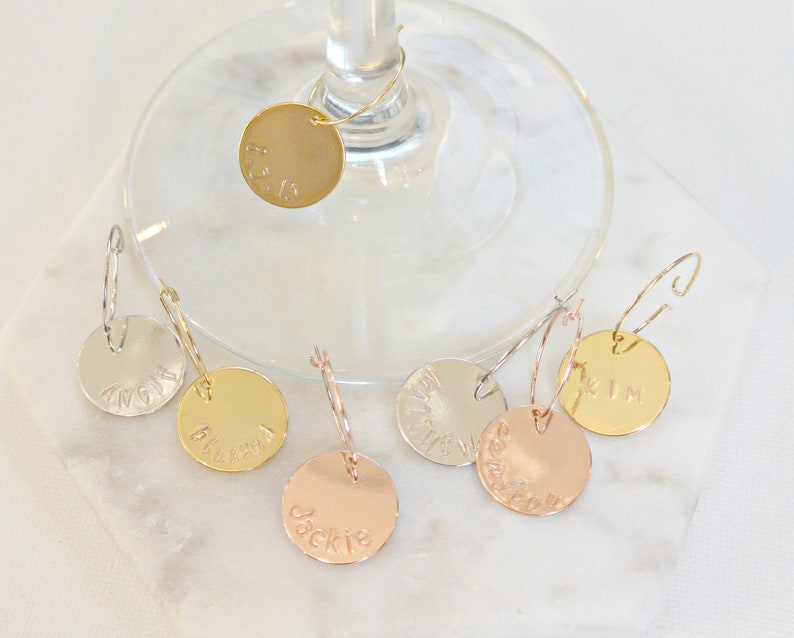 Personalized Wine Glass Charm Custom Wine Glass Charm for a - Etsy