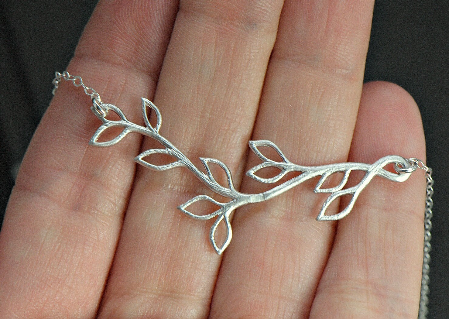 Branch Necklace Silver Gold, Everyday Jewelry, Mothers Gift, Bridesmaid ...