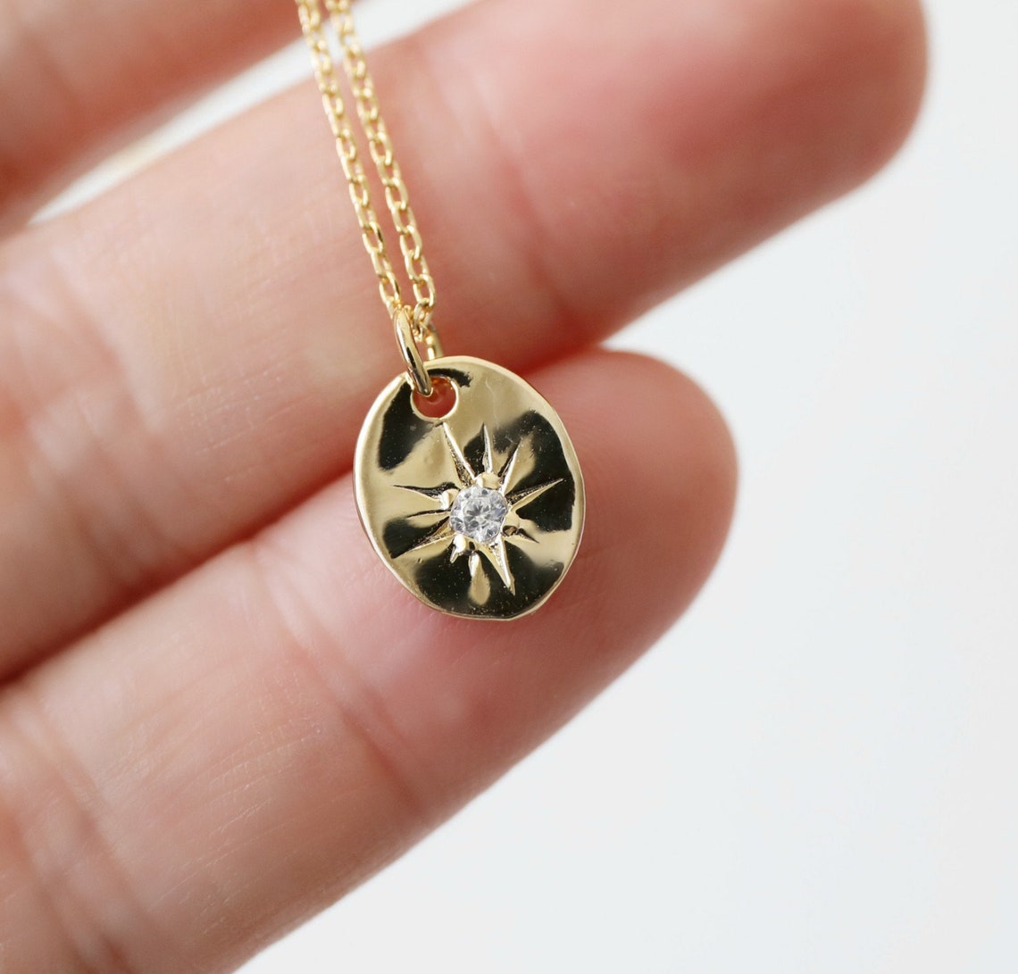 North Star Necklace Gift for Her Celestial Necklace Gold | Etsy