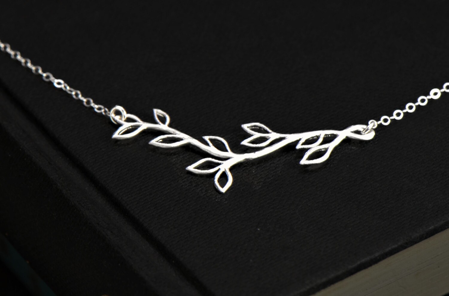 Branch Necklace Silver Gold Everyday Jewelry Mothers Gift - Etsy