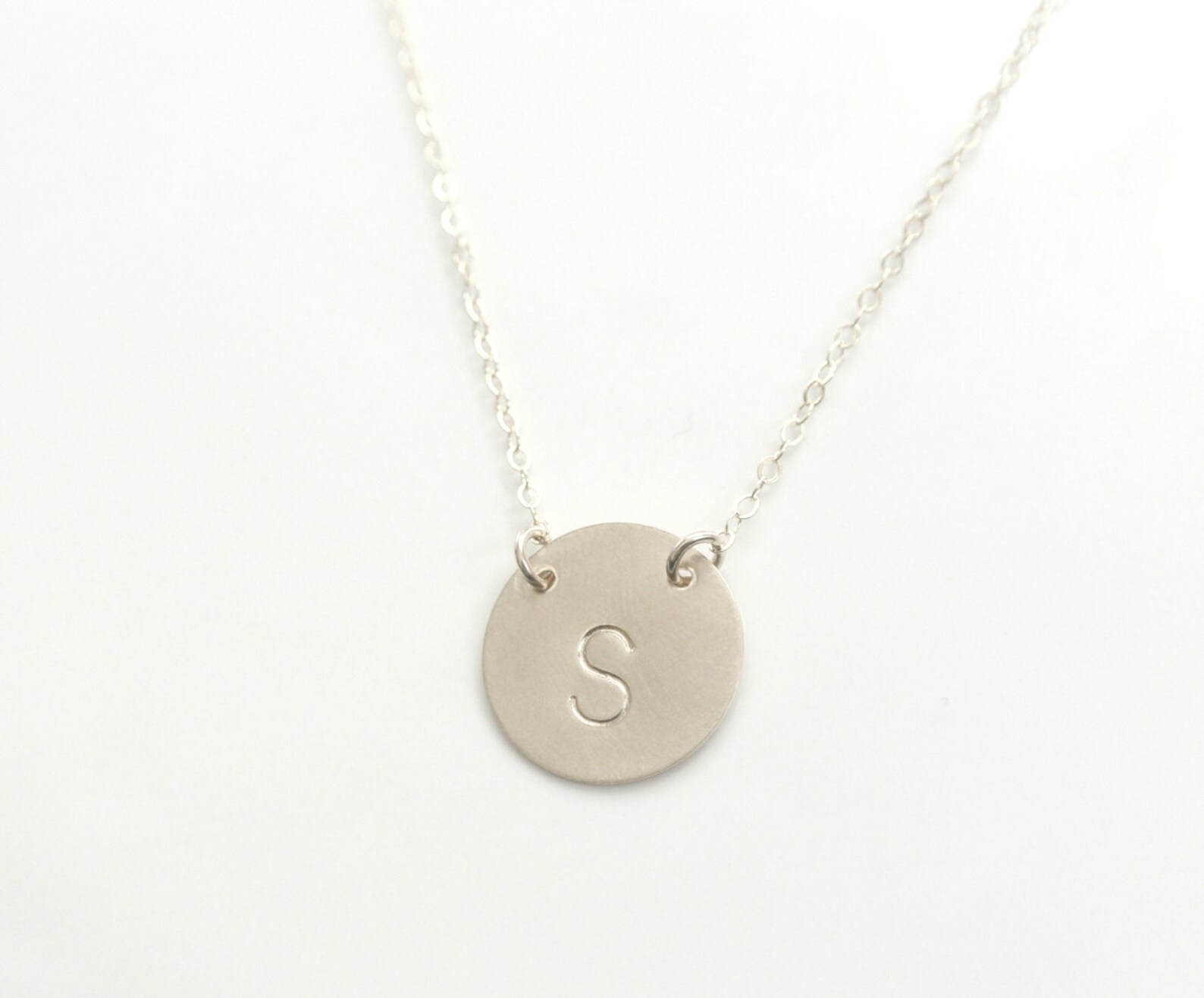 Large Initial Necklace Monogram Necklace Layering Necklace | Etsy