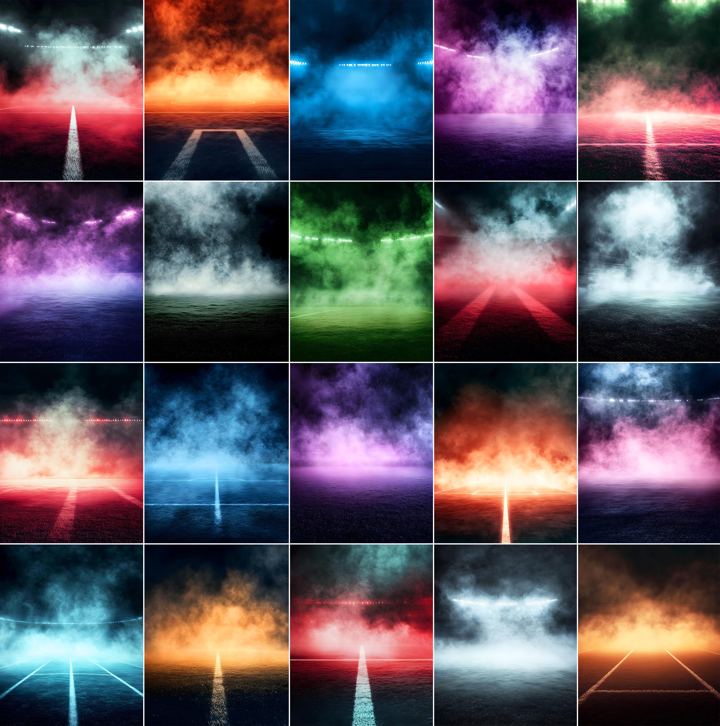 35 Smokey Football Stadium Digital Backdrops: Sports Photography Poster ...