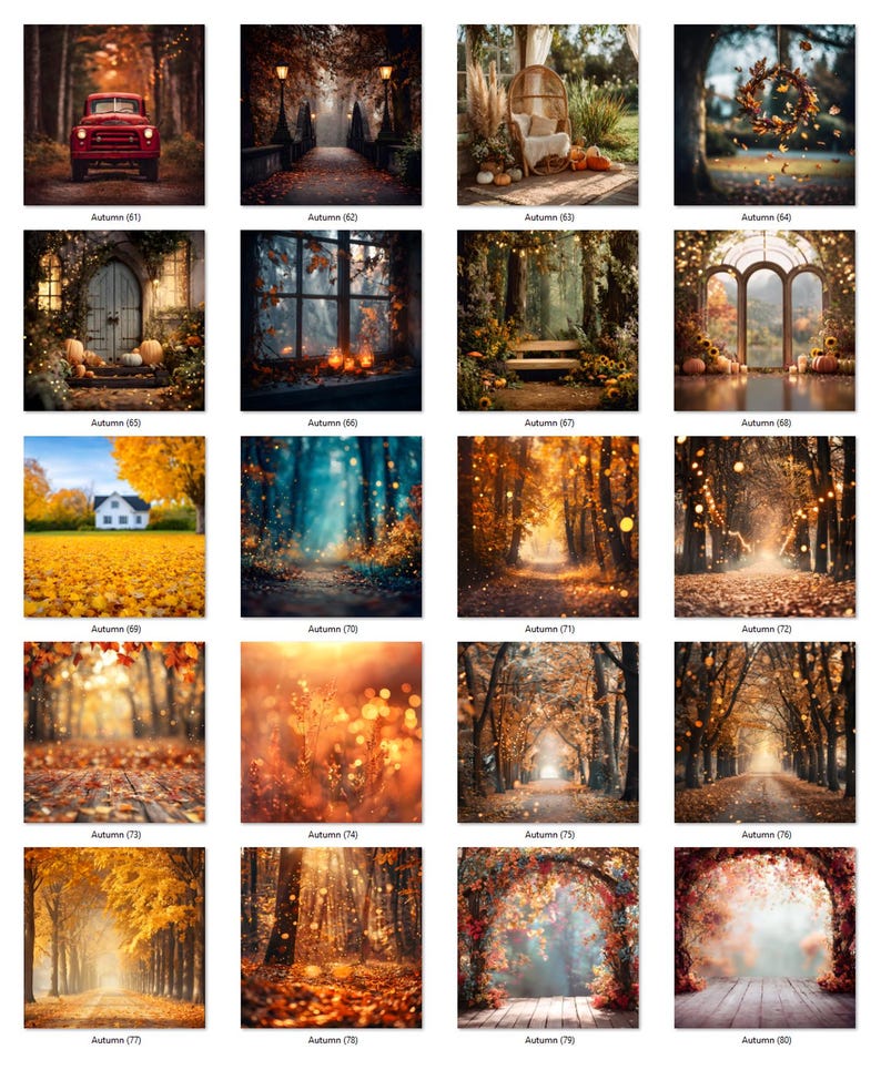 100 Autumn Photography Backdrops: Pumpkin, Truck, Barn, Horse, Fall ...