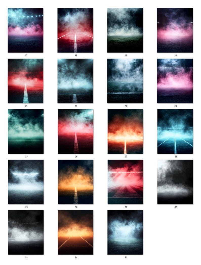 35 Smokey Football Stadium Digital Backdrops: Sports Photography Poster ...