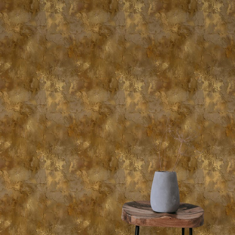 Gold Leaf Canvas Wall - Etsy