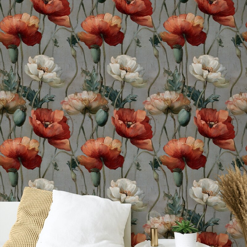 Dutch Floral Wallpaper - Etsy
