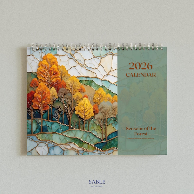 Glass Art Calendar - Etsy