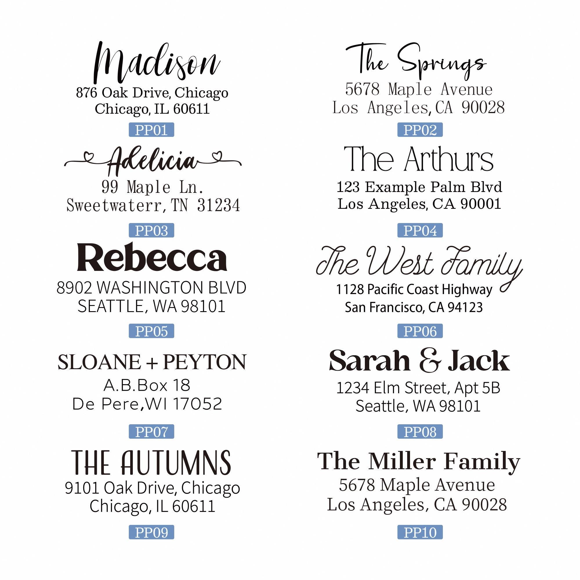 Personalized Minimalist Address Stamp: Custom Modern Return Stamper for ...