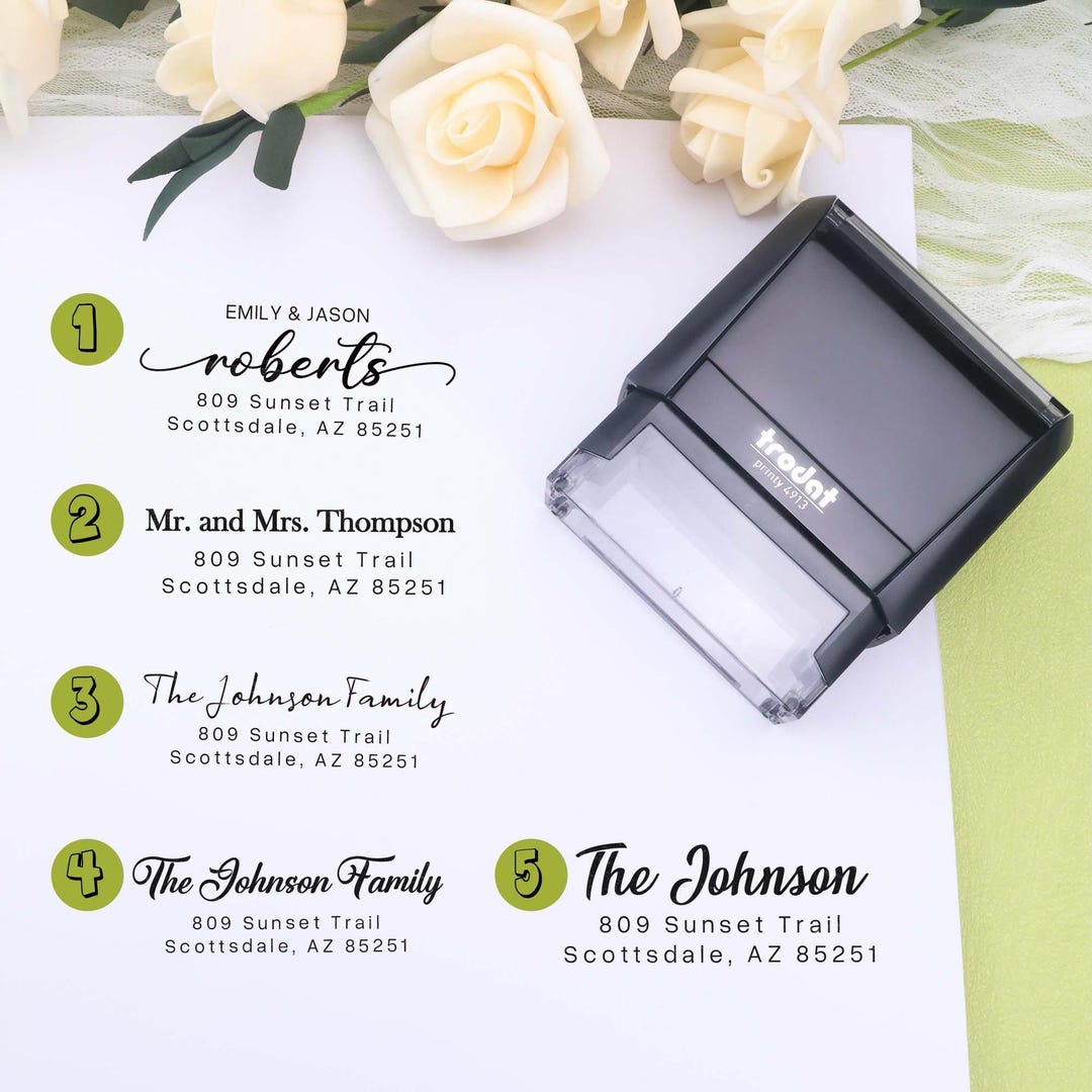 USA Address Stamp | Custom Address Stamps Save Time. Ideal for Wedding ...