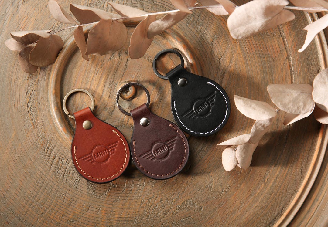 Handmade MINI COOPER Keychain | Personalized Leather Gift for Car ...