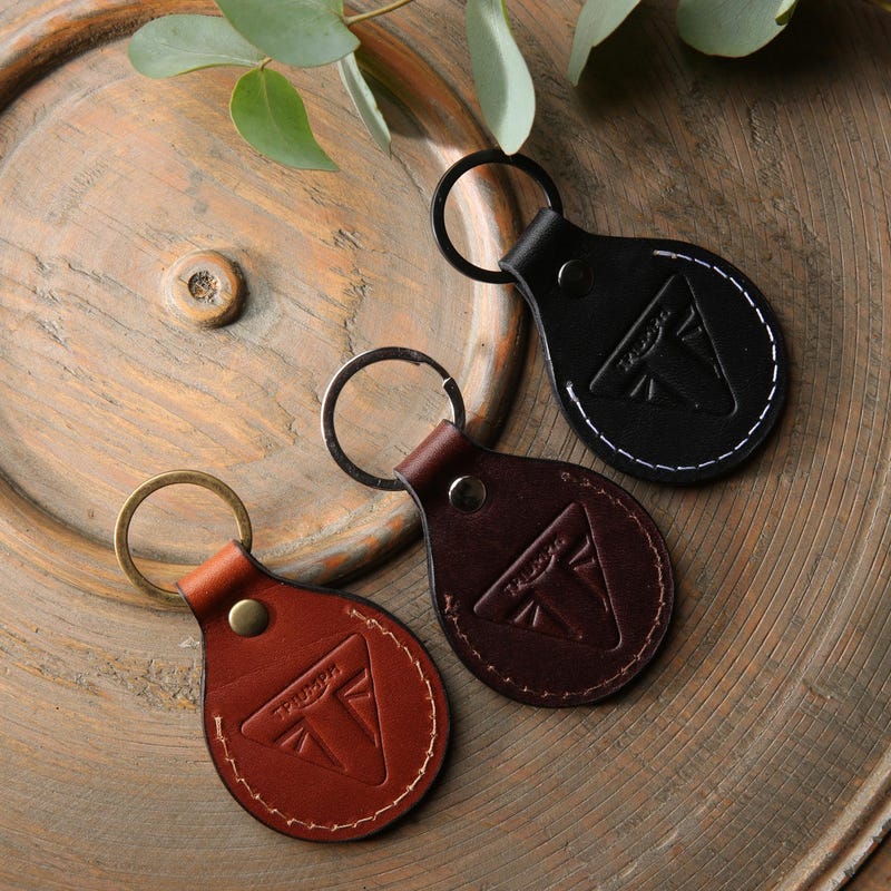 Leather Keychain Triumph - Etsy UK