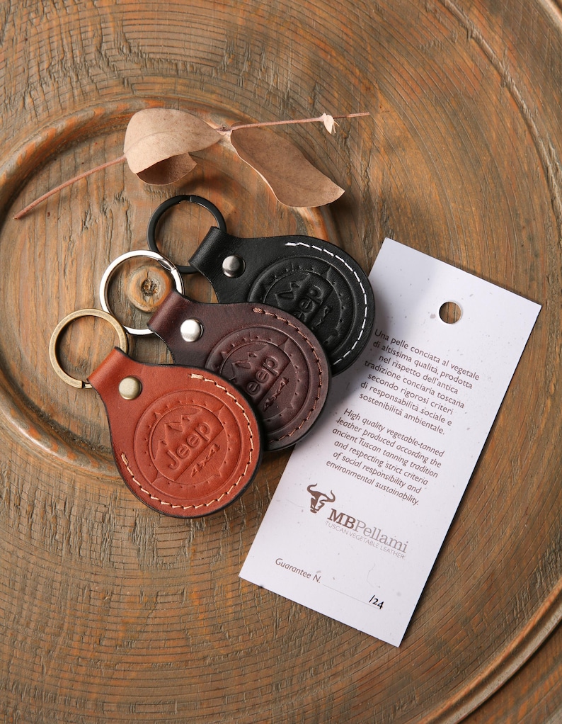 Handmade JEEP 4x4 Keychain | Personalized Leather Gift for Car Owners ...