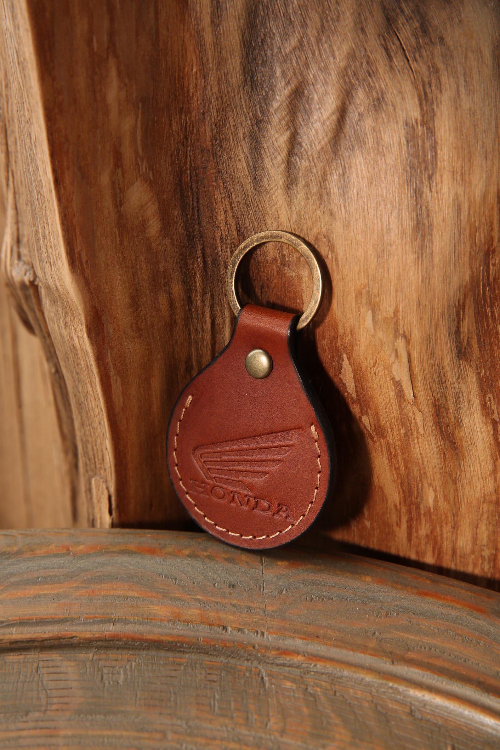Handmade HONDA Keychain | Personalized Leather Gift for Drivers ...