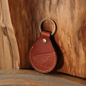 Handmade HONDA Keychain | Personalized Leather Gift for Drivers ...