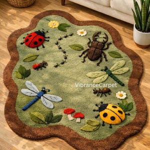 Educational Bug & Insect Rug – Hand-tufted Wool Kids Room Rug - Etsy