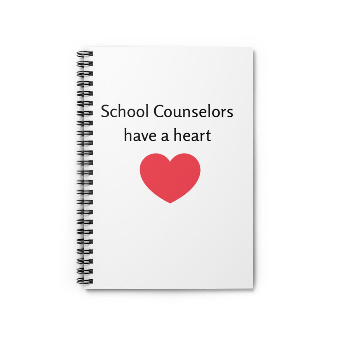 Heartfelt School Counselor Spiral Notebook - Perfect for Teachers ...