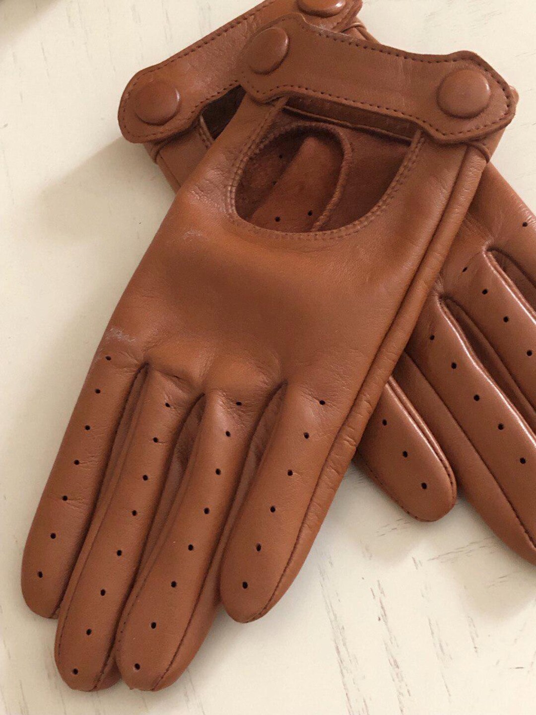 Classic Leather Womens Driving Gloves, Handmade Italian Leather Girls ...
