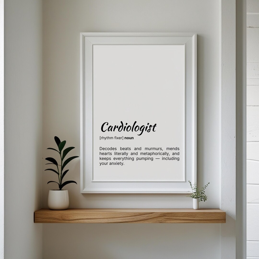Cardiologist Wall Art, Funny Heart Doctor Poster, Gift for Cardiologist ...