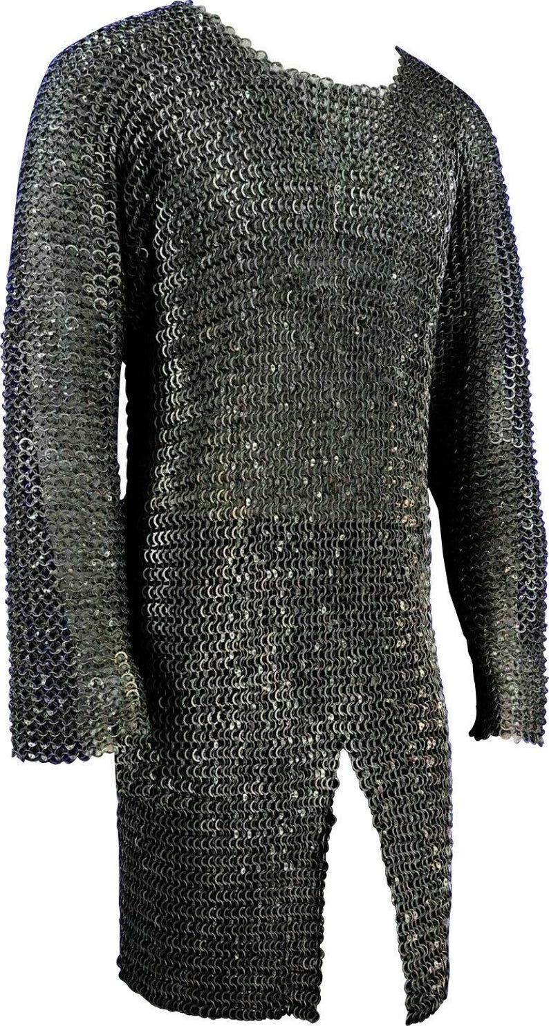 Chainmail Hauberk 9mm Flatring Round Riveted With Solid Rings - Etsy