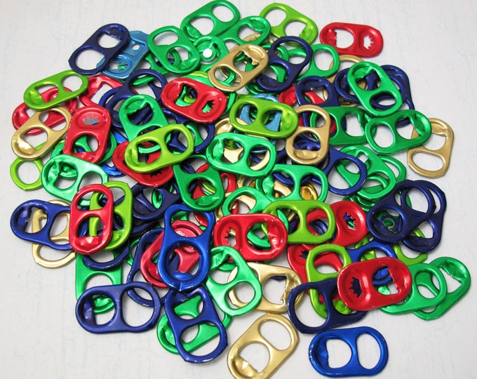 100 Colorful Soda Can Pop Tabs - Aluminum Soda Can Pull Tabs - Etsy