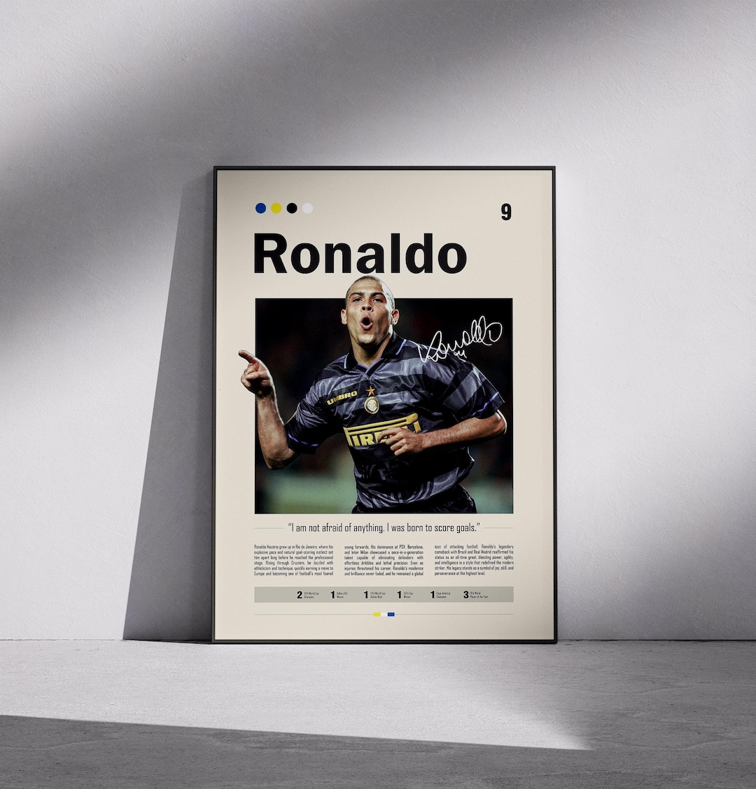Ronaldo Nazario Brazil Legend Art, Football Icon Print (digital ...