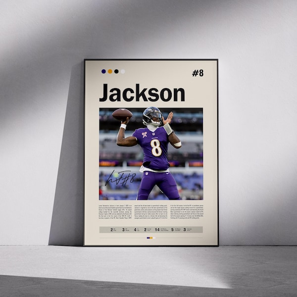 Framed Lamar Jackson - Etsy