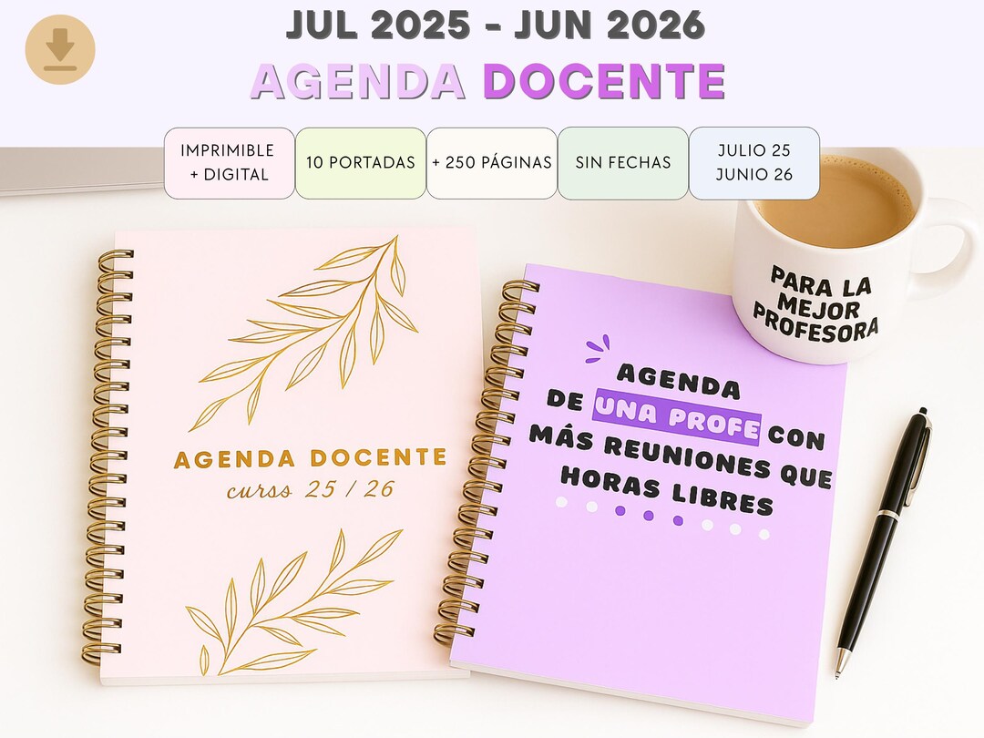 Spanish Teachers' Agenda 2025-2026 | Printable PDF: Complete Teacher ...