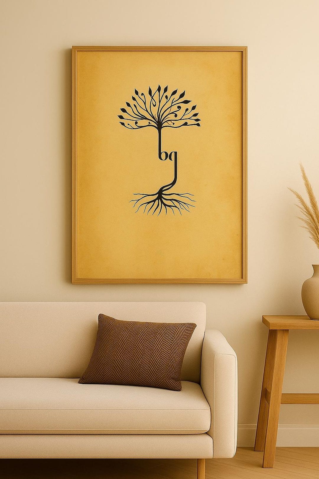 Roots of Identity – Georgian Alphabet Tree Face – Modern Typography Art ...