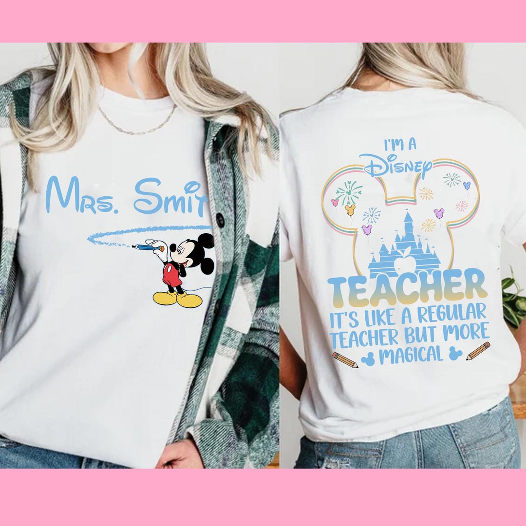 Custom Name Disney Teacher Tee, More Magical Teacher Shirt, Teacher ...