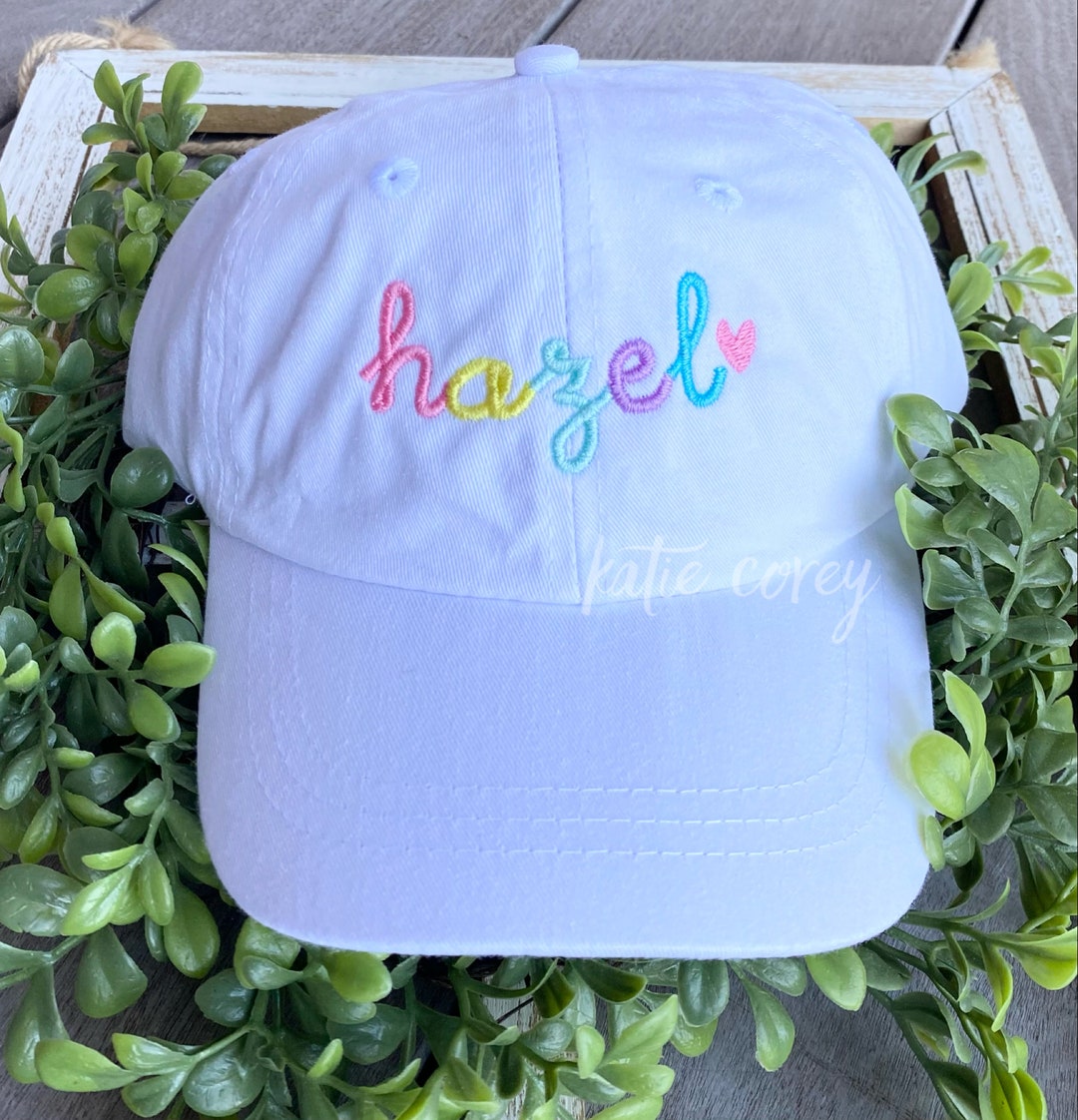 Girls Toddler Youth Ball Cap - Monogram Personalized Cap - Kids ...