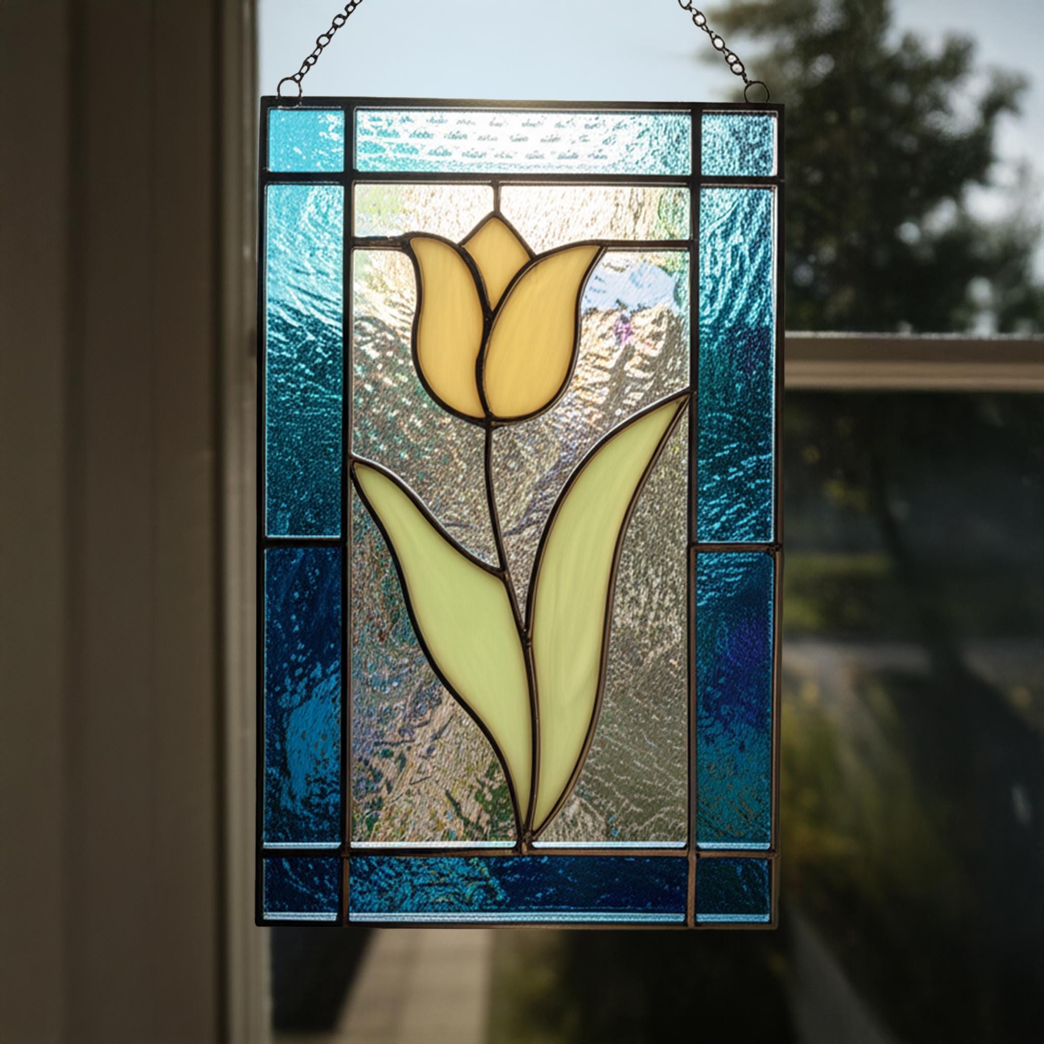 Tulip Stained Glass Pattern, Stained Glass Patterns, Digital Download ...